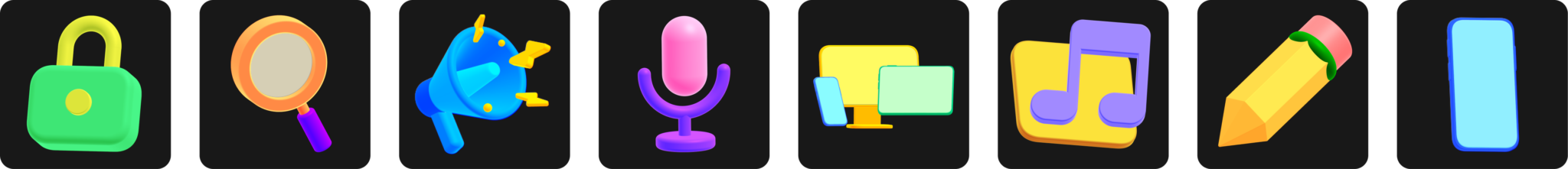 Glaze - Customizabile 3D icons | GRAFIK STASH